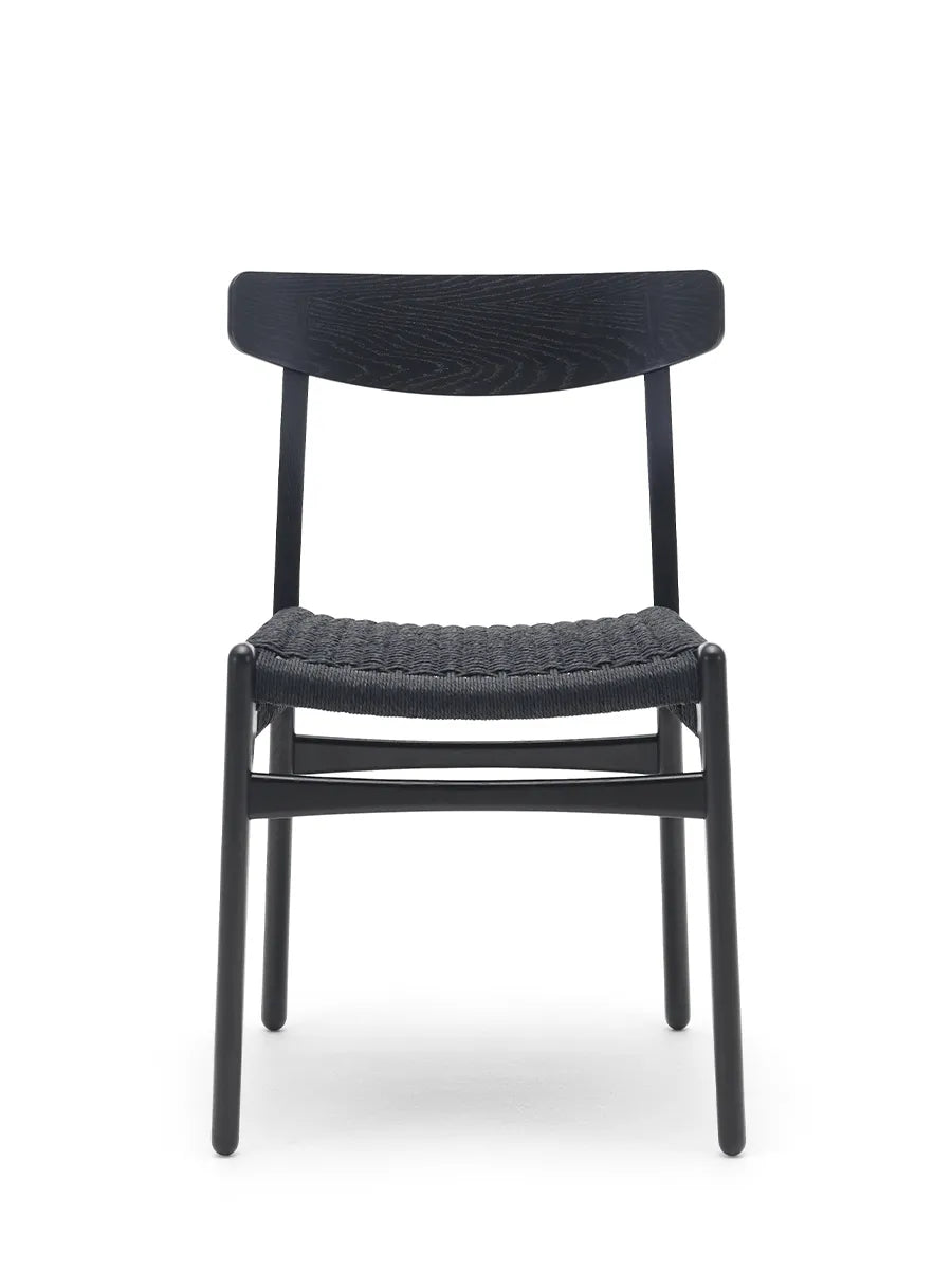 CH23 Spisestol, sort eg med sort flet af Hans J. Wegner | Køb Her