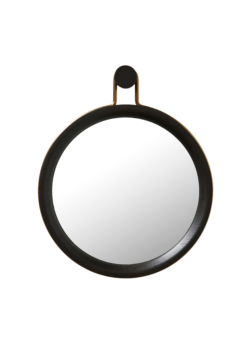 Stellar Works Utility Round Mirror Large i sort eg og aged gold ...