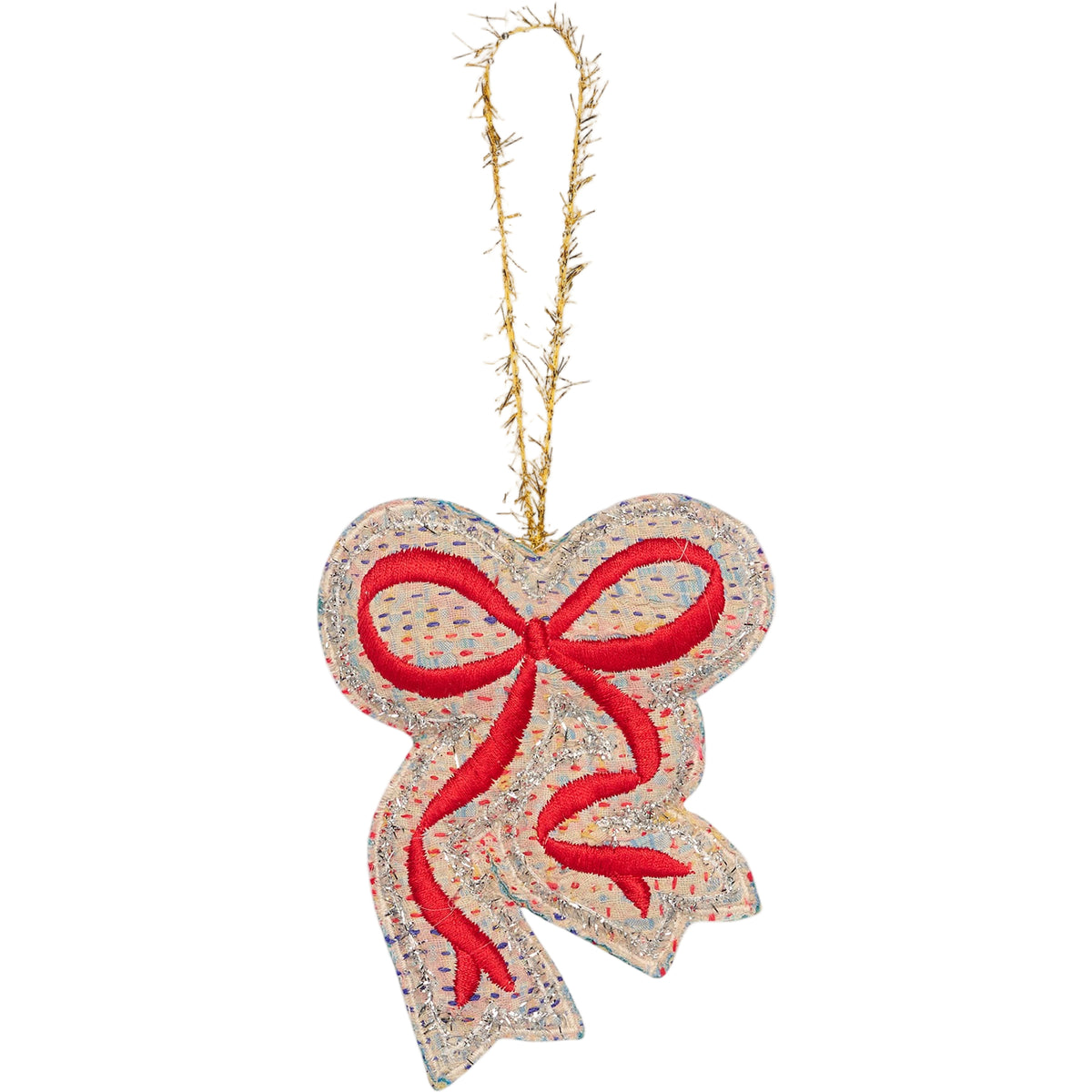 Christmas Kantha Bow Juleornament Sløjfe | Jacobsen Plus